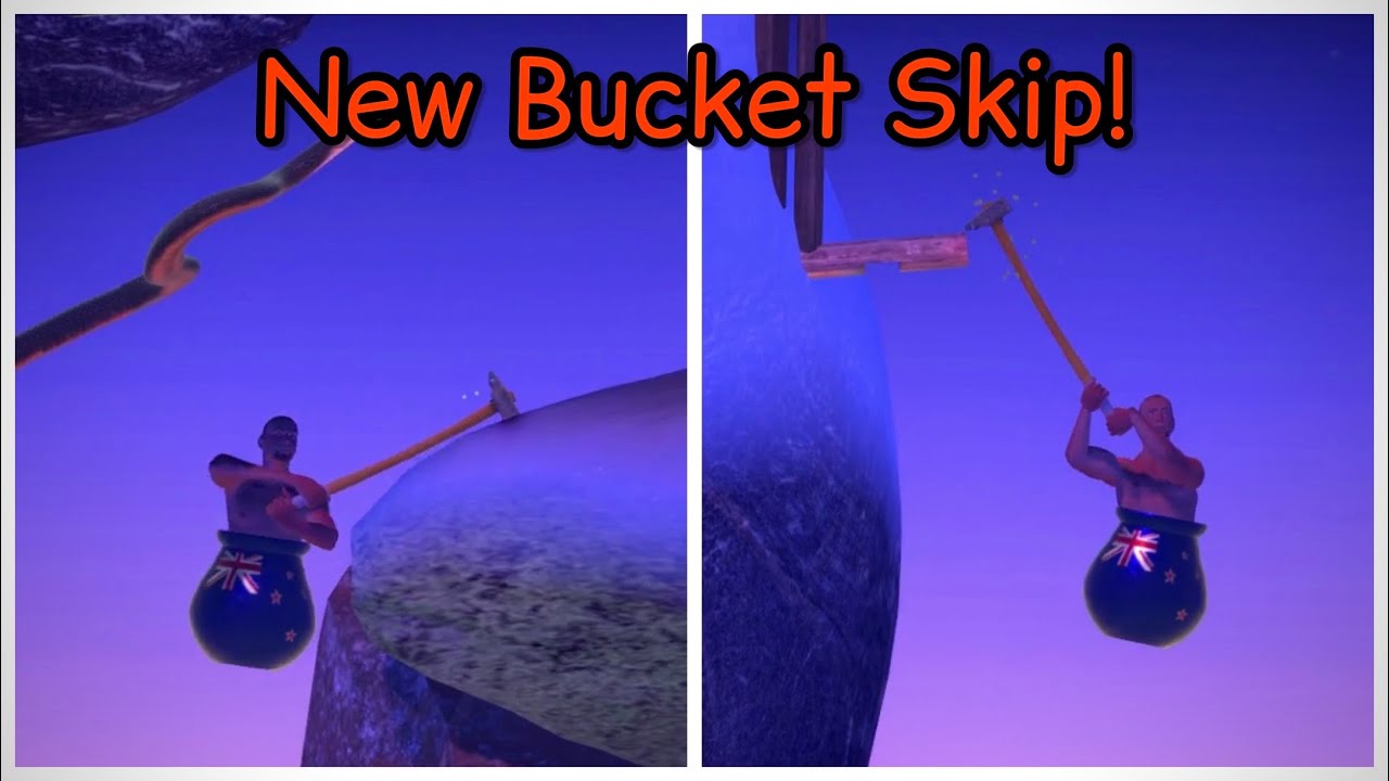 Getting Over It - New Bucket Skip Found - YouTube
