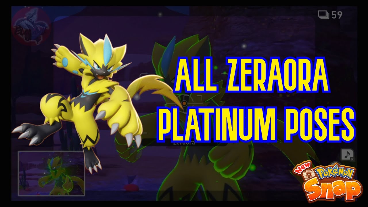 New Pokémon Snap (DLC) - All Zeraora Platinum Poses - YouTube