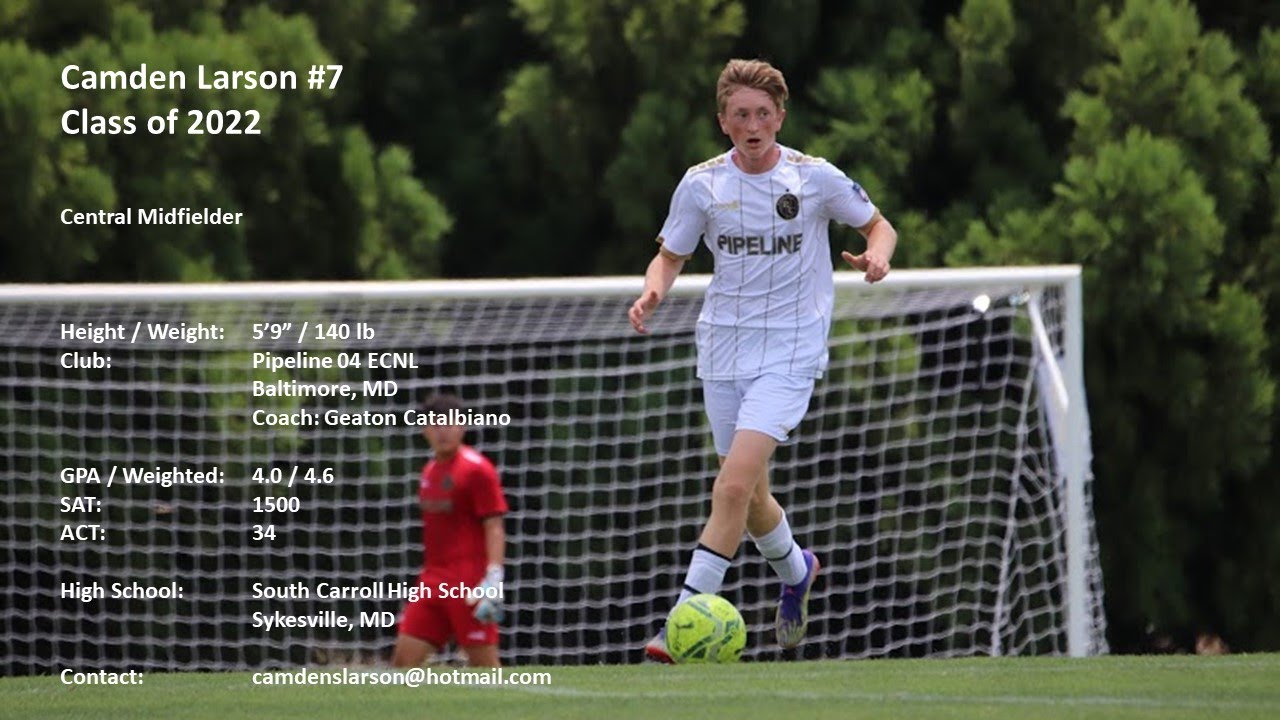 Camden Larson Midfielder Class of 2022 Soccer Highlights - YouTube