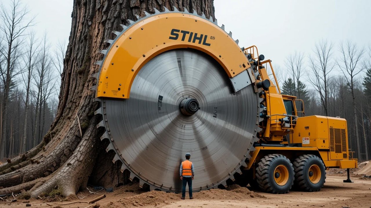 Extreme Dangerous Big Chainsaw Tree Cutting machines | Heavy Duty Firewood Machine in Action #11 ...