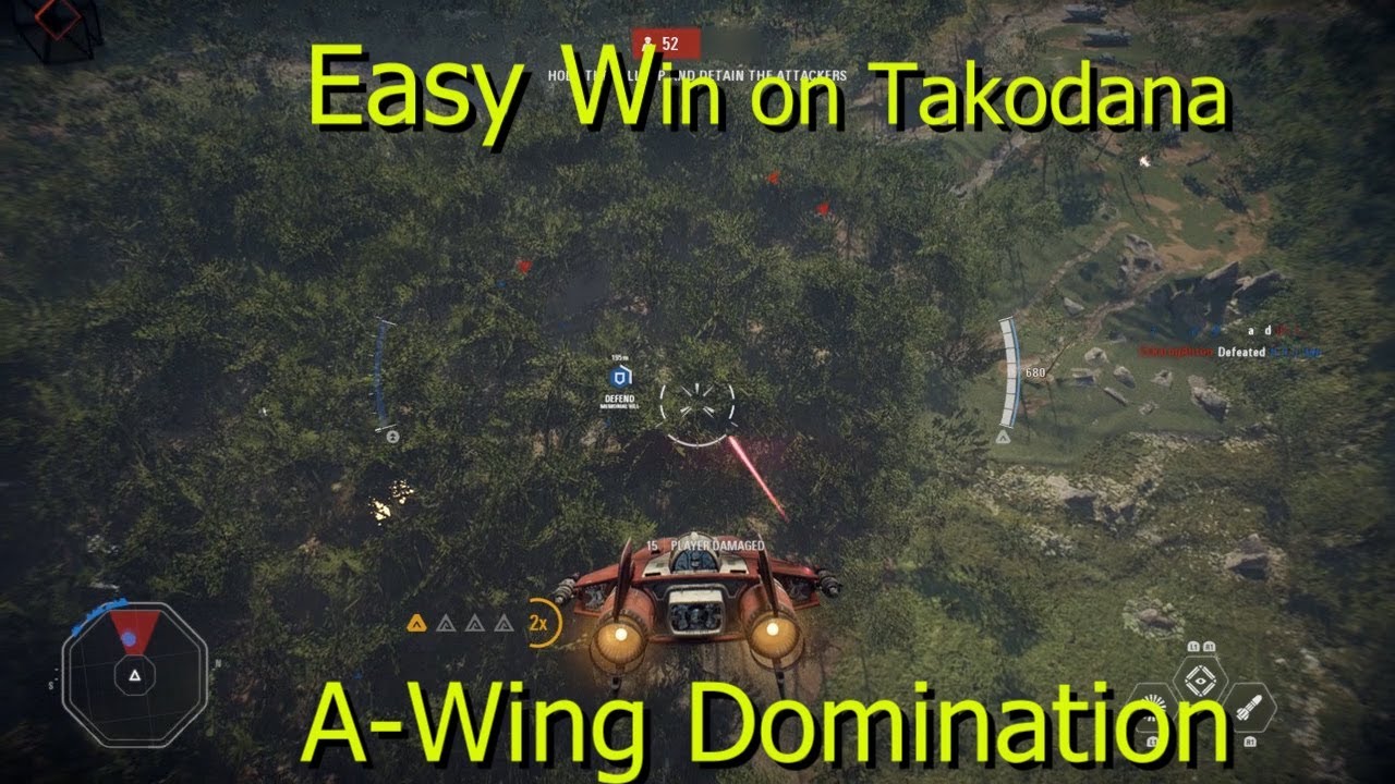 Star Wars Battlefront 2 A Wing Domination on Takodana - YouTube