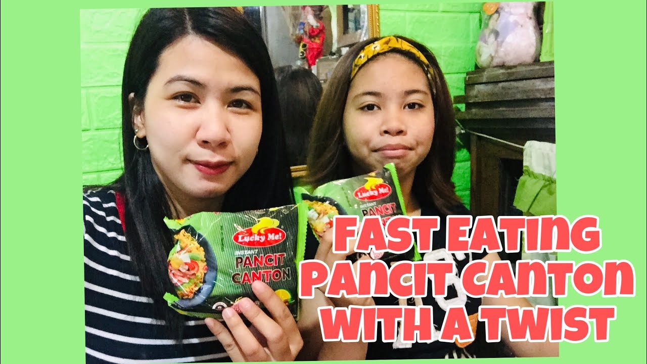 Fast Eating Pancit Canton with a twist - YouTube