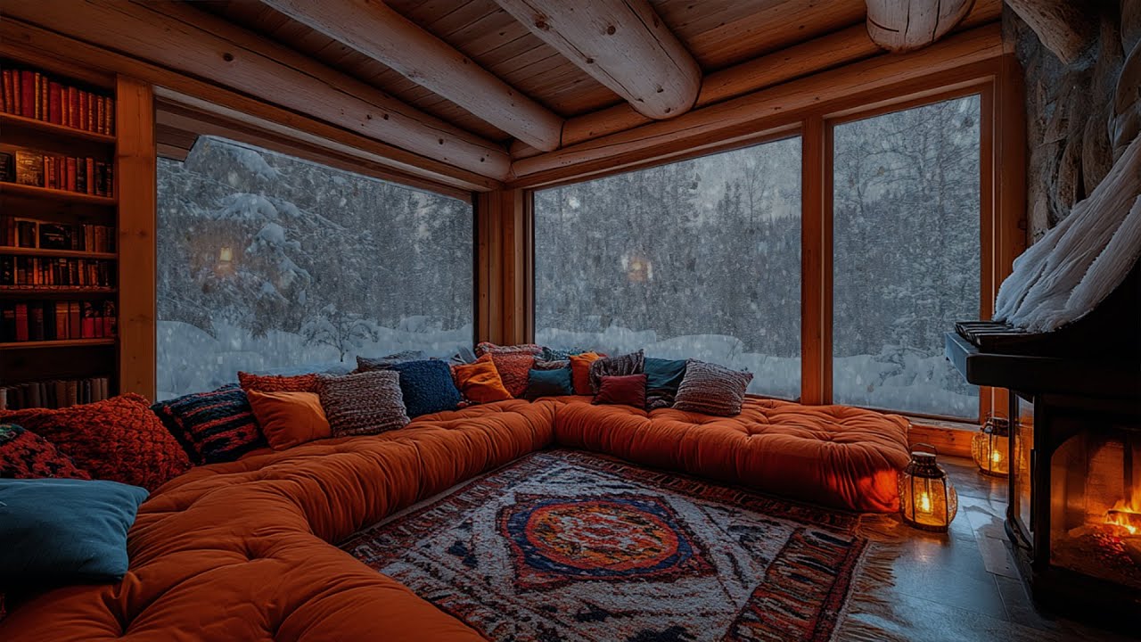 💨Calming Blizzard Sounds for Deep Sleep | Snow Storm Sleep Sounds ...