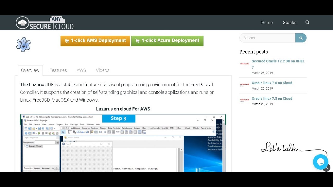 Ready Windows Tool Lazarus on Windows 2012 R2 Deploy on Azure , AWS and ...