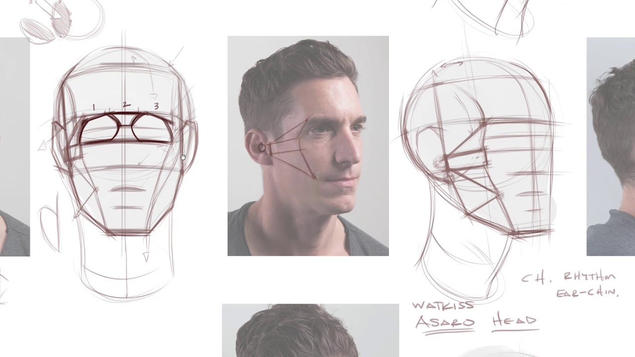 Head Drawing, Part 4: Developing the Cheek and Sockets - YouTube