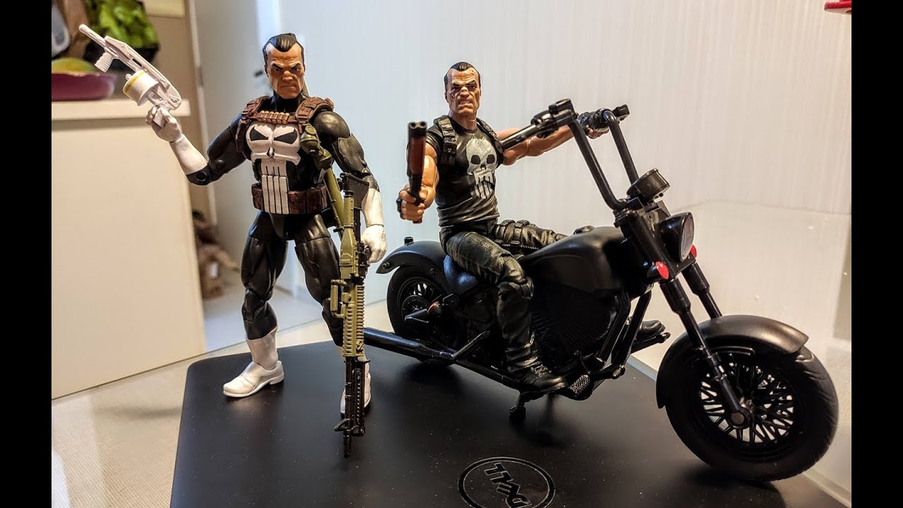Review Marvel Legends Punisher Motorcycle Deluxe Chopper Hasbro Kill ...