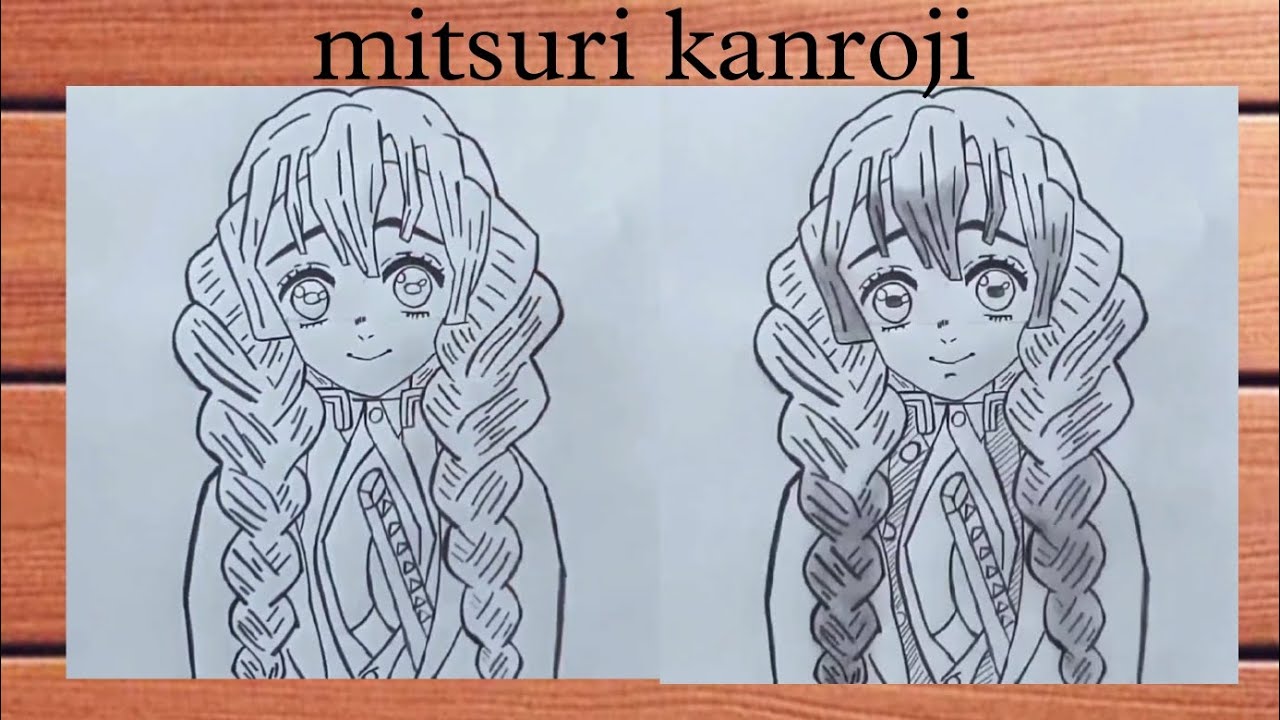 how to draw mitsuri kanroji || how to draw anime step by step ...