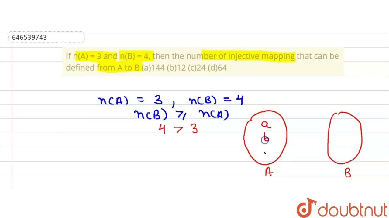 Set A has 3 elements and the set B has 4 elements. Then the number |Class 12 MATH | Doubtnut ...