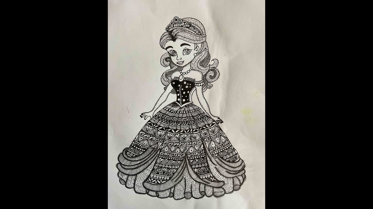 Time lapse video of Princess mandala art - YouTube