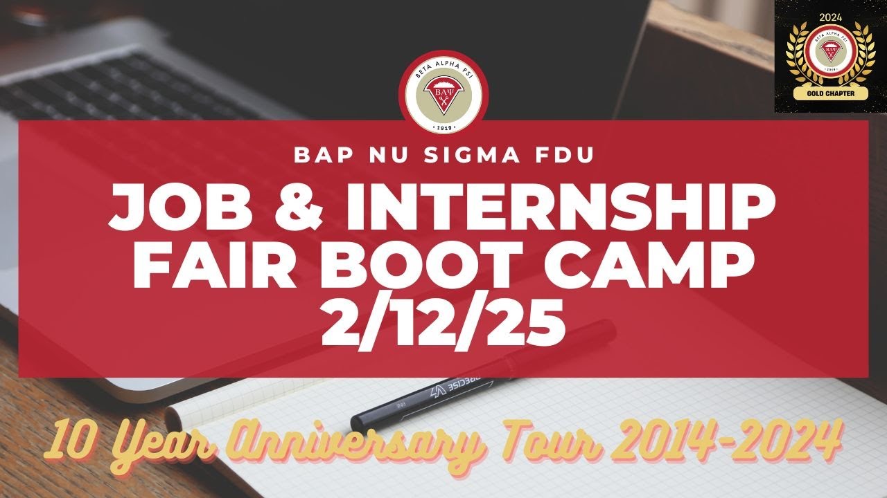 BAP Nu Sigma Chapter Spring Semester 2025 Meeting IV - Job & Internship Fair Boot Camp - YouTube