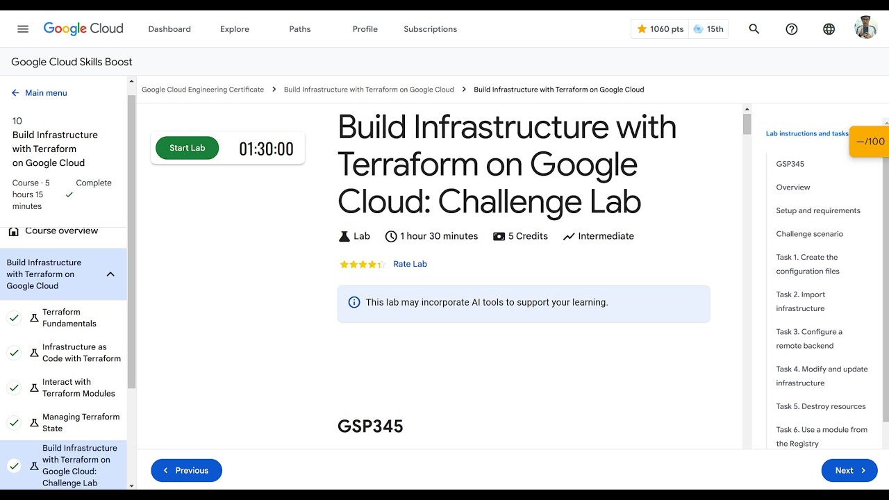 Build Infrastructure with Terraform on Google Cloud: Challenge Lab #qwiklabs #GSP345 [Epañol ...