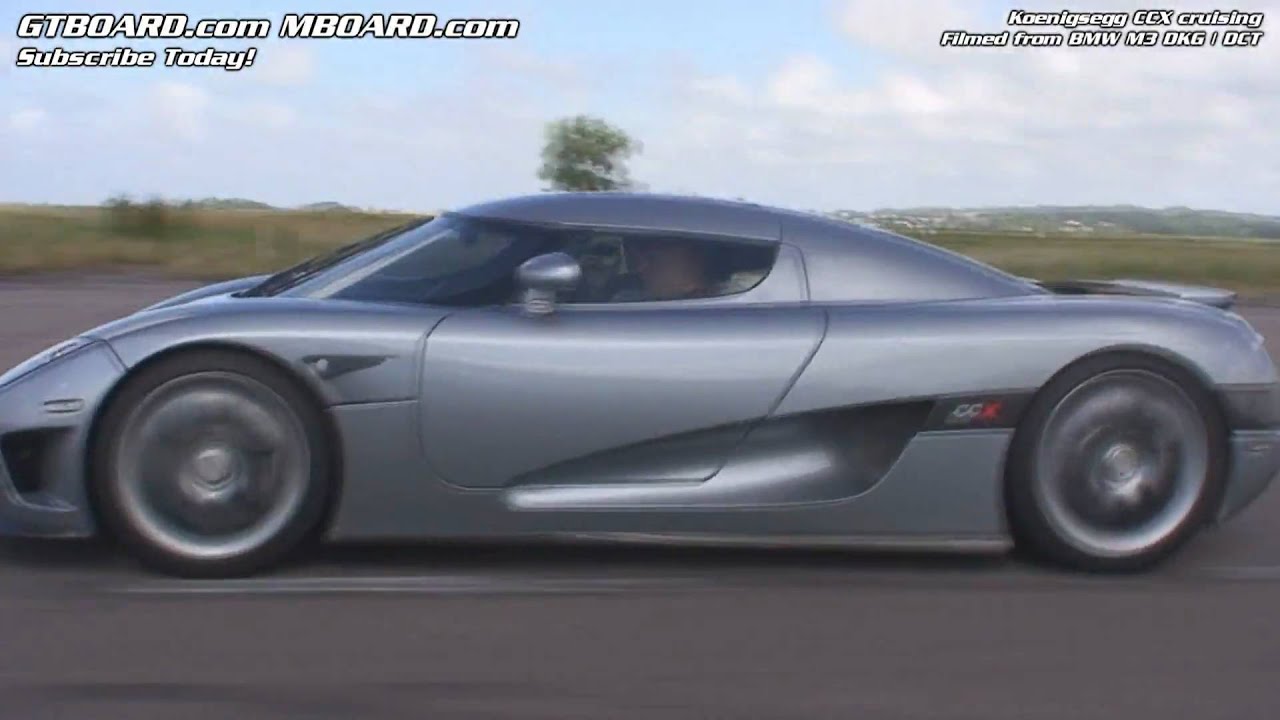 1080p: Koenigsegg CCX cruising filmed from BMW M3 Convertible DKG | DCT ...