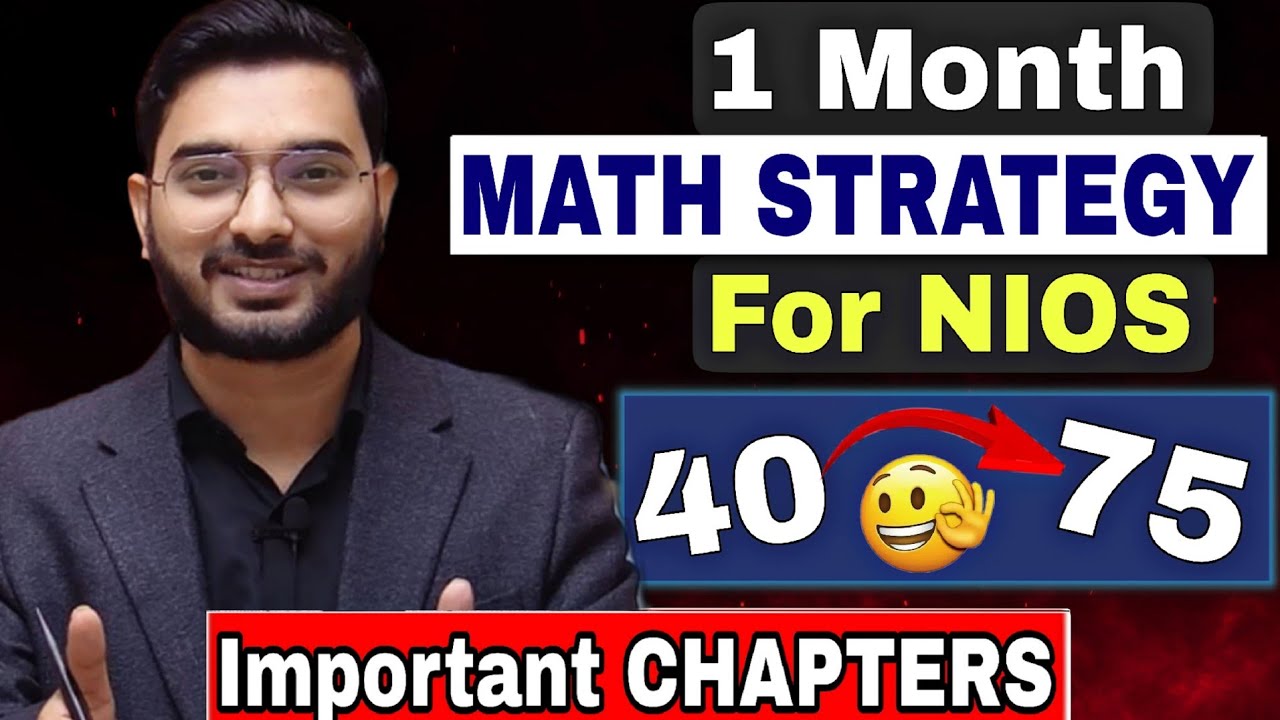 Nios Preparation Math Important Chapters New Syllabus | Nios Clsss 12 ...