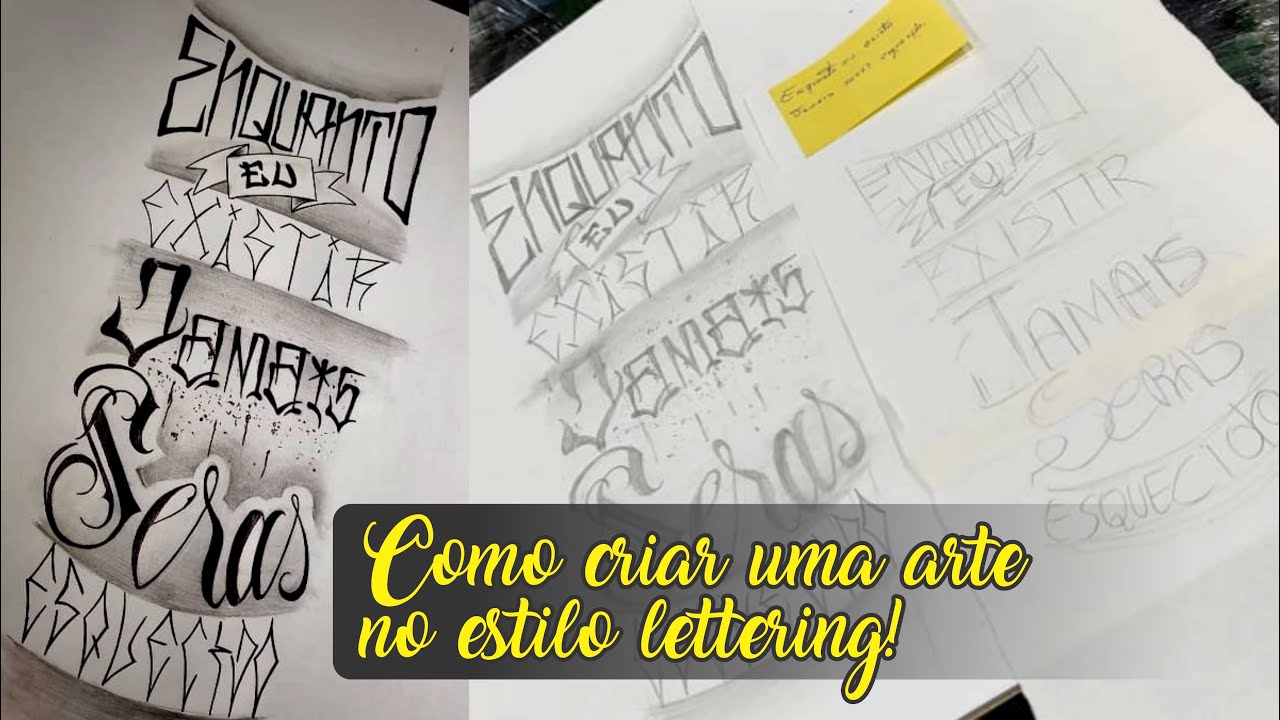 Como criar uma tattoo no estilo lettering! #dumanguetattoo - YouTube