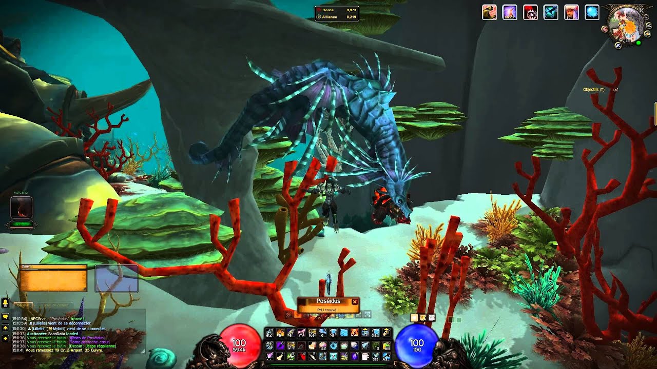 warcraft rènes de poséidus point exact de pop . - YouTube