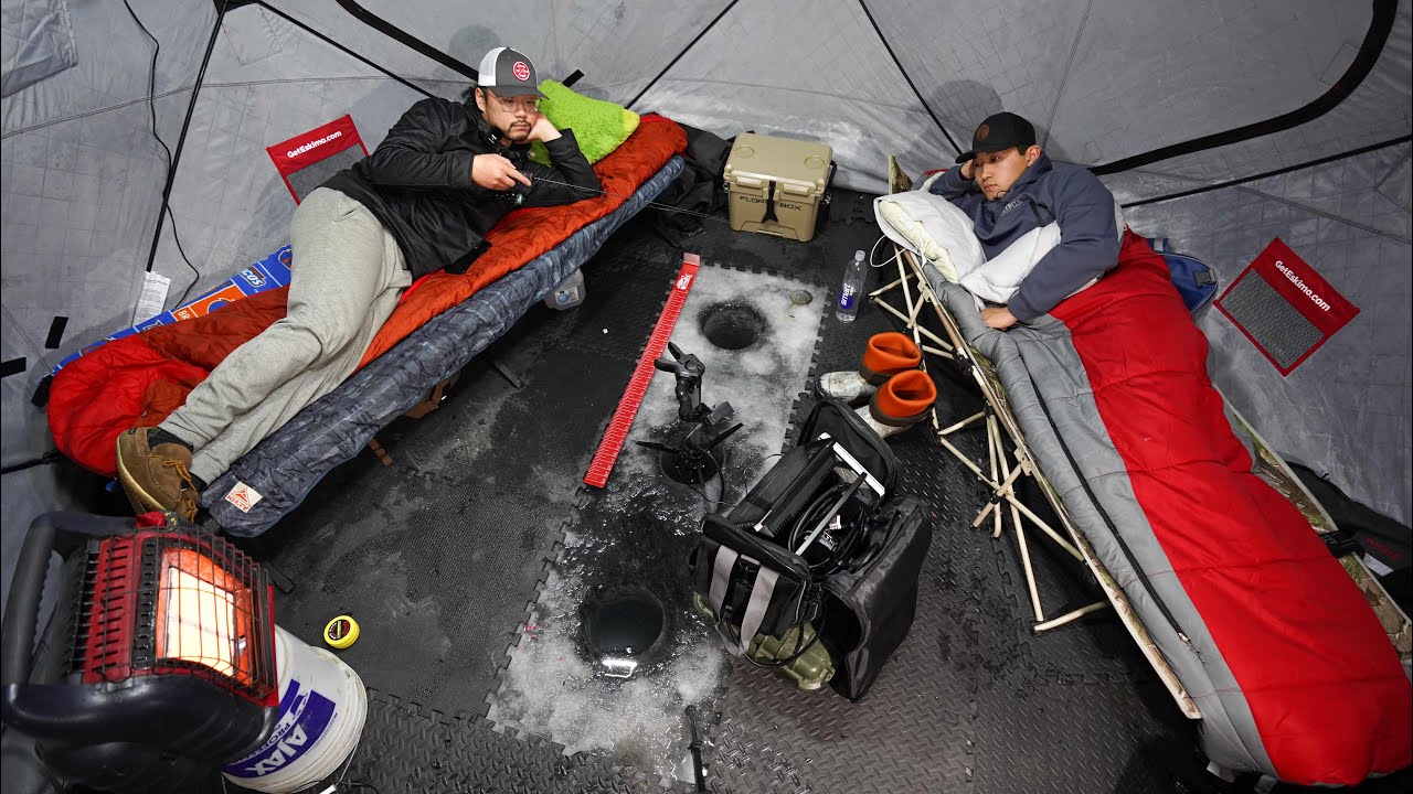 Winter Ice Camping in Freezing Temperatures! - YouTube