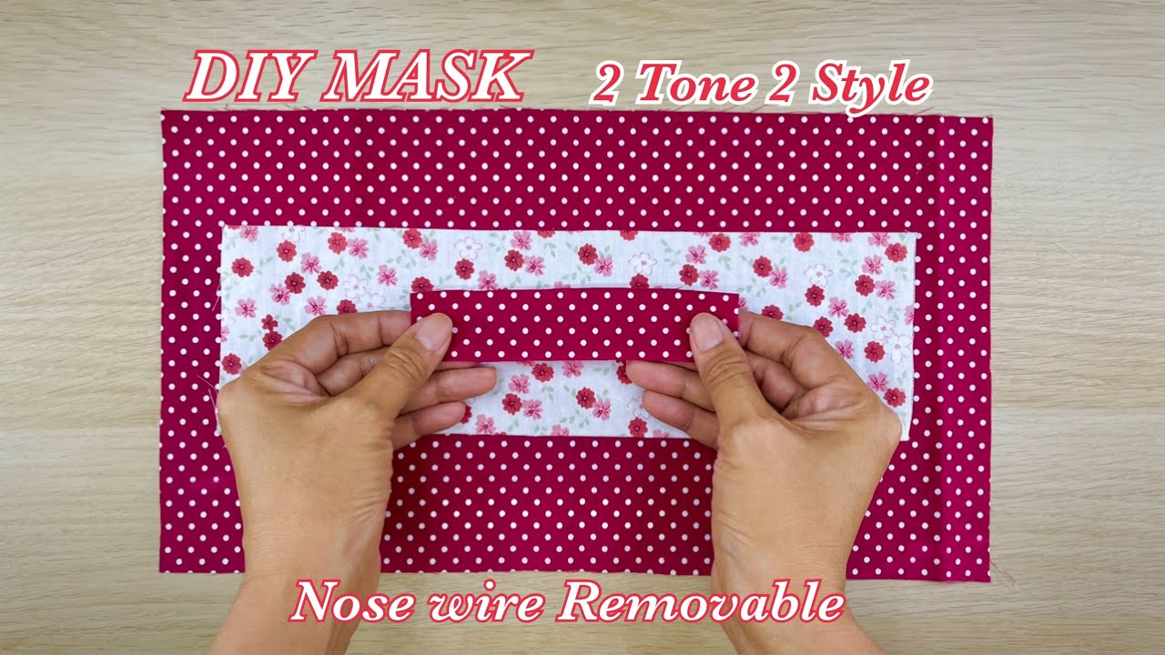 New Mask Design Nose Wire Removable | DIY Face Mask No Fog On Glasses ...