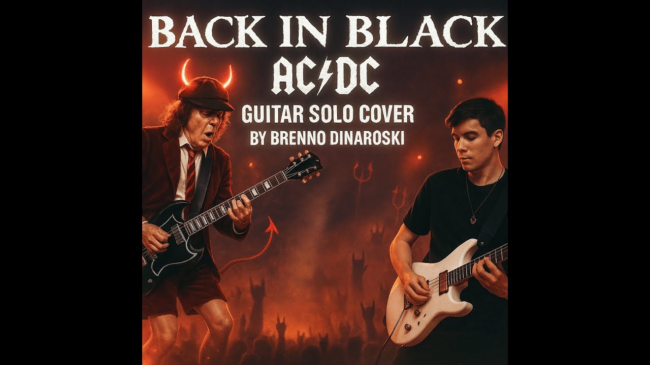 Back In Black AC/DC Guitar Solo Cover by Brenno Dinaroski - YouTube
