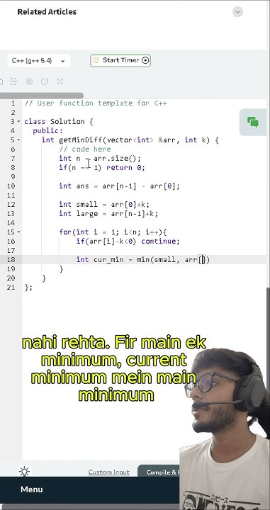 Minimize the Heights II #leetcode #geekforgeeks #shorts #dsa #chillmama #btechlife - YouTube