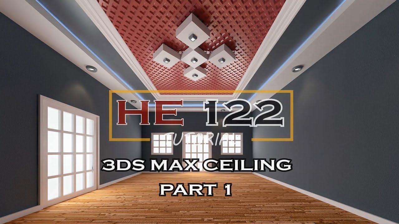 3ds max ceiling modeling and rendering using vray part 1/2 - YouTube