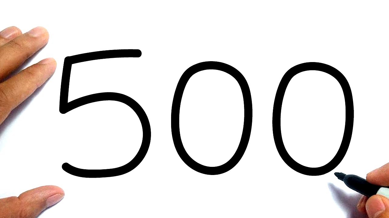 Rabbit Turn Drawing From Numbers 500 | How To Draw A Rabbit - YouTube