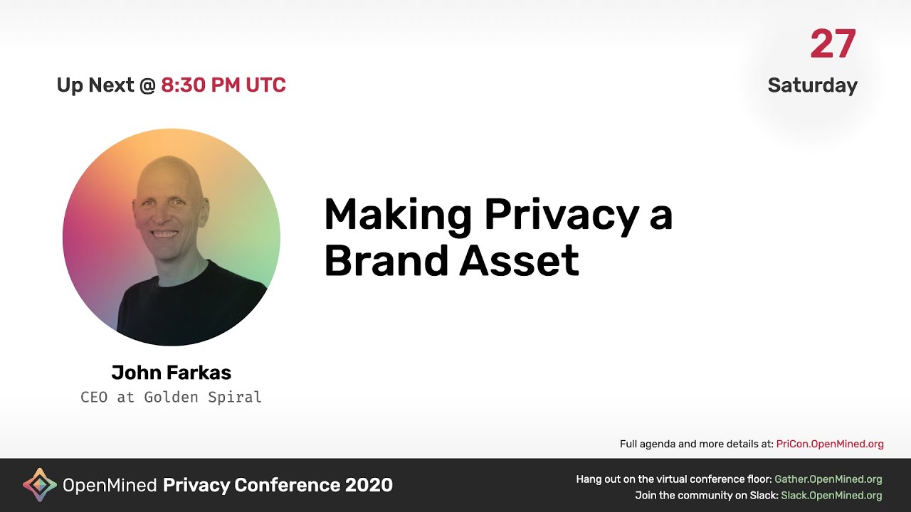 OM PriCon2020: Making Privacy a Brand Asset - John Farkas - YouTube