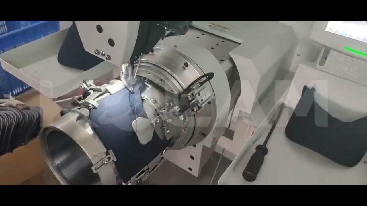 KL-M510-342 Automatic Hat Brim Stitching Machine - YouTube