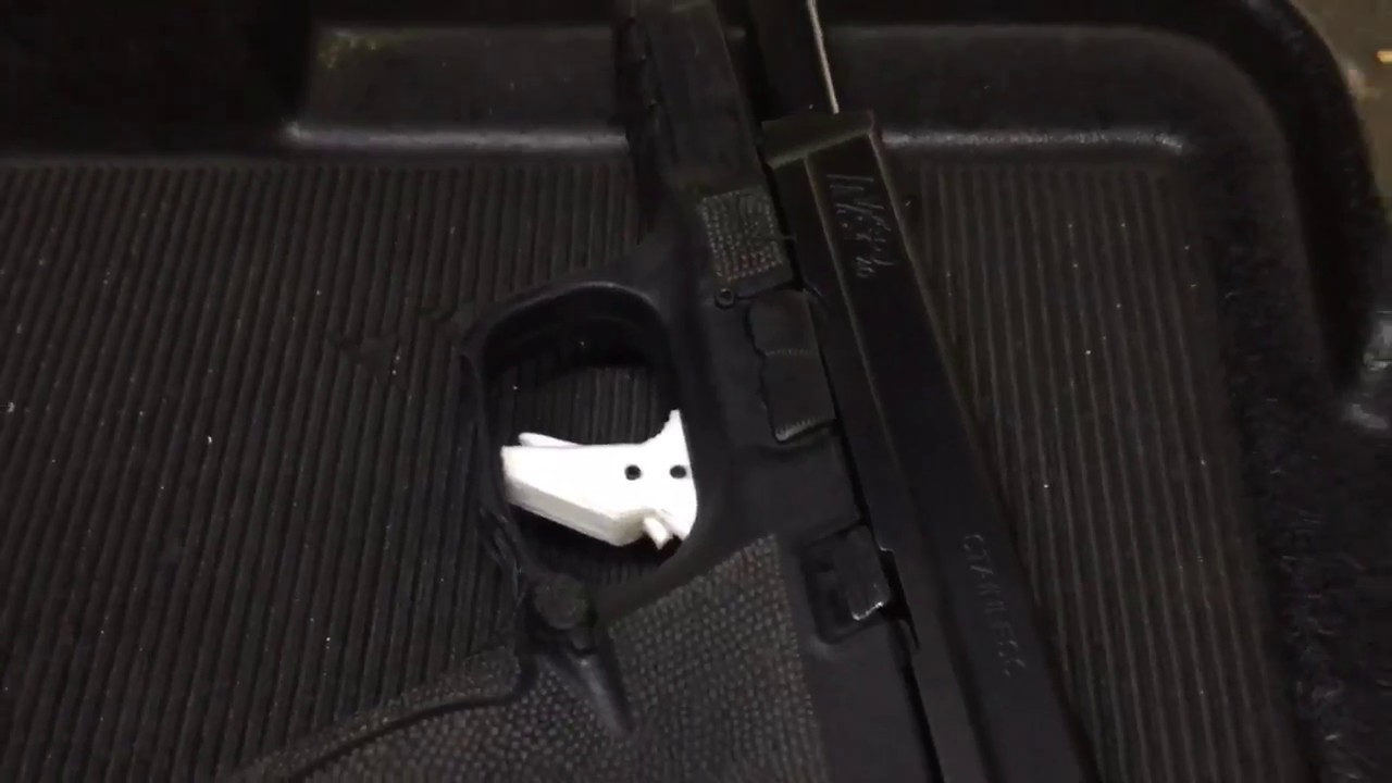 M&P .40 3D designed/printed trigger with safety durability test - YouTube