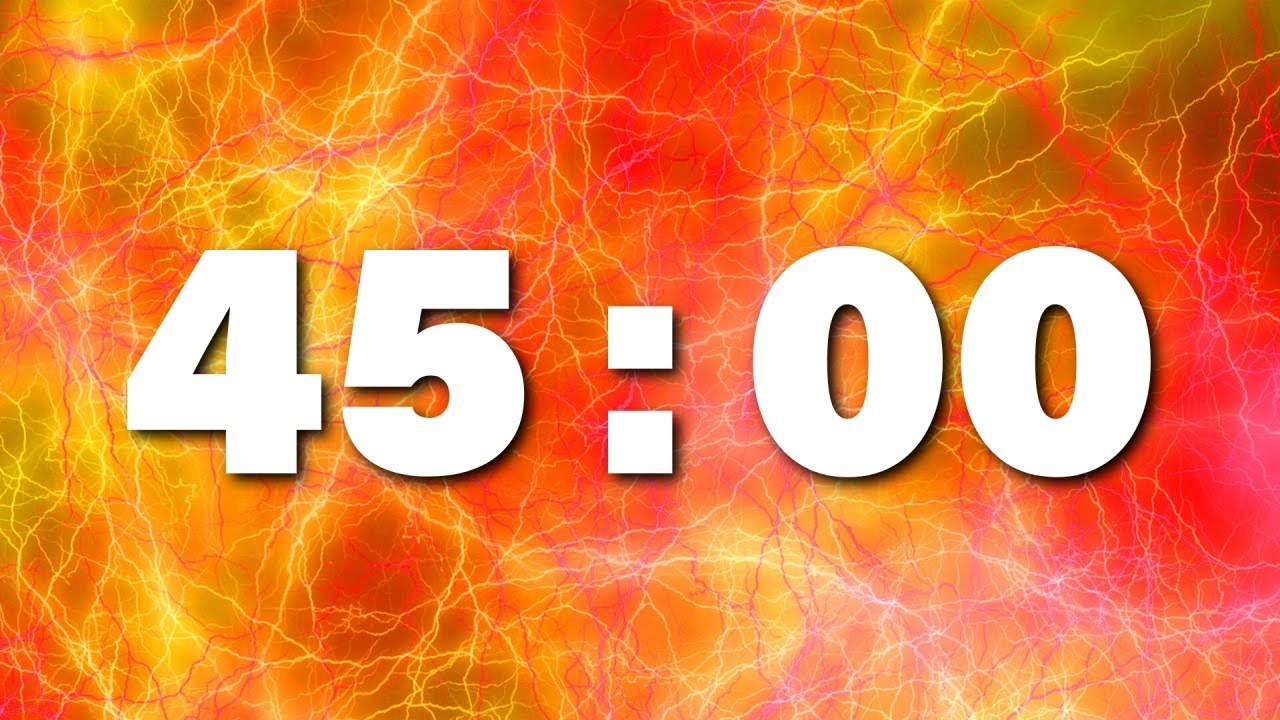 45:00 Timer - Red & Yellow Lightning - YouTube