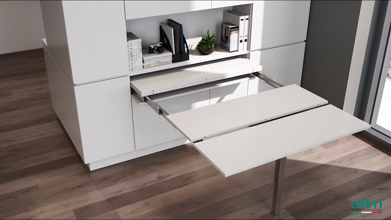 Atim Mensola T-Able +39 | Pull-out Table - YouTube