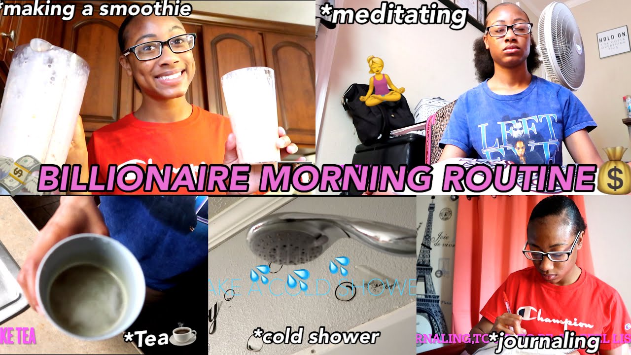 I tried the "1 BILLION DOLLAR MORNING ROUTINE!" |Healthy habits, very ...