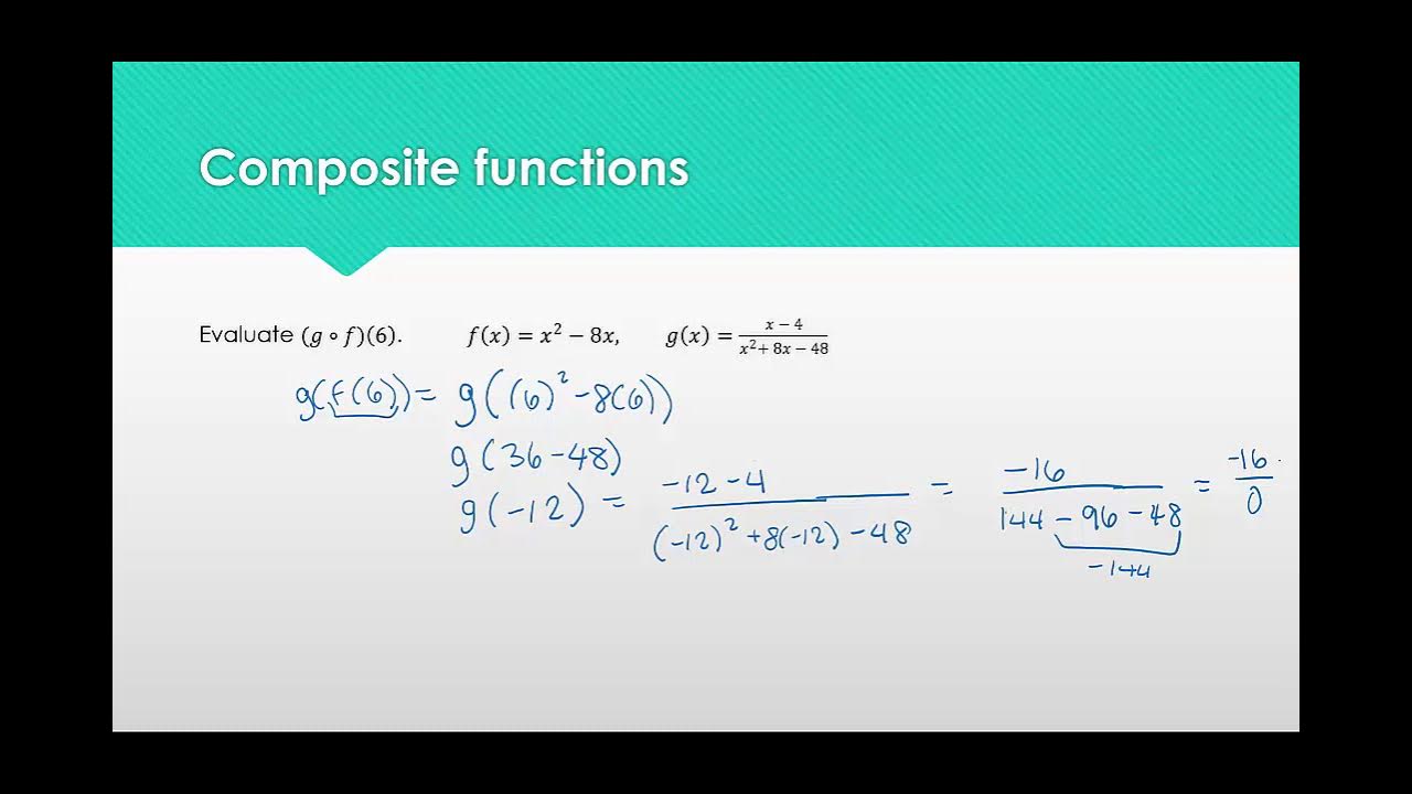 Evaluating Composite Functions G F X Or F G X Youtube