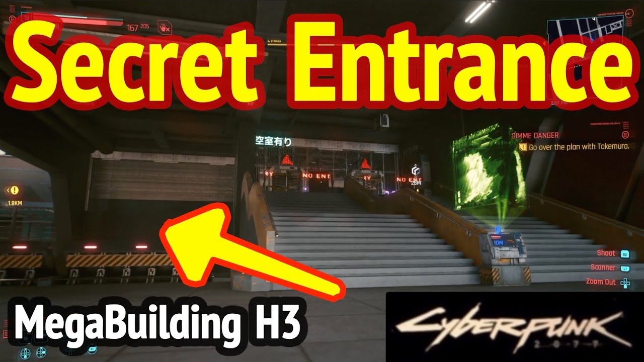 Cyberpunk 2077: Go In MegaBuilding H3 via Secret Entrance - YouTube
