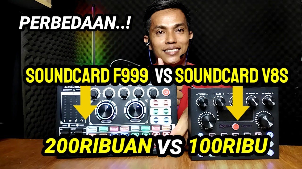 Soundcard F999 VS V8S Alat Live Streaming Paling Banyak Disukai - YouTube