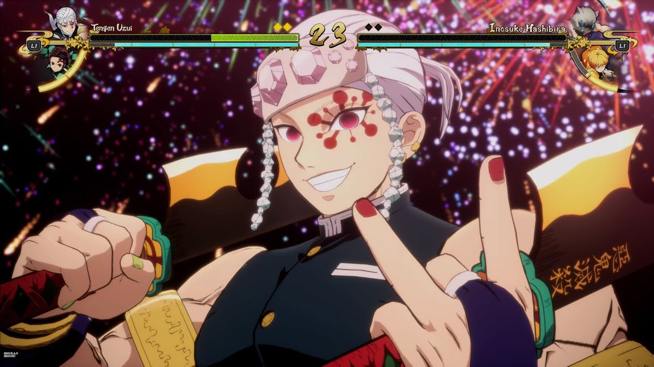 Tengen Uzui Moveset & Ultimate Art Finish 60FPS Demon Slayer Hinokami ...