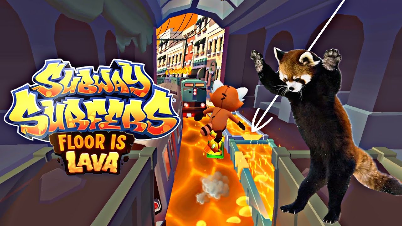 🌋SUBWAY SURFERS The floor is Lava!🔥 Red Panda+Star Board - Gameplay ...