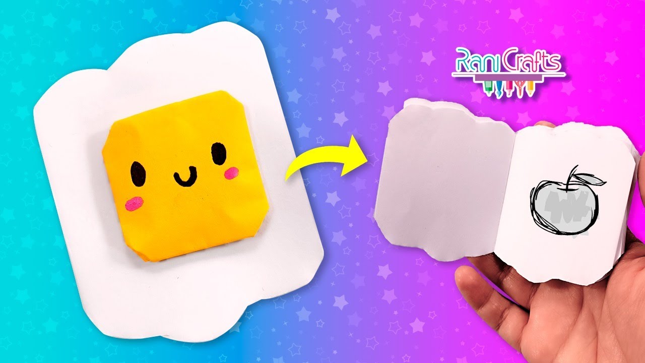 DIY Mini Notebook - Egg Squishy EASY 🍳 - YouTube