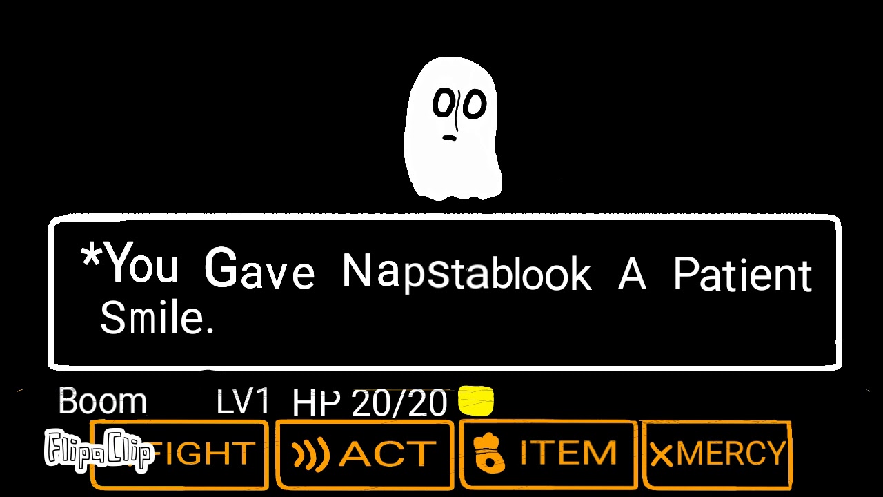Undertale Short Napstablook Fight Animation (no SFX) - YouTube