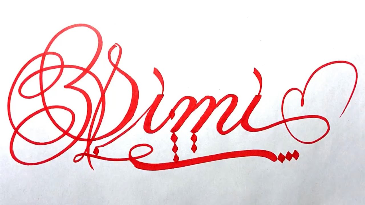 Simi Name Signature Calligraphy Status | How to write with Cut Maker # ...