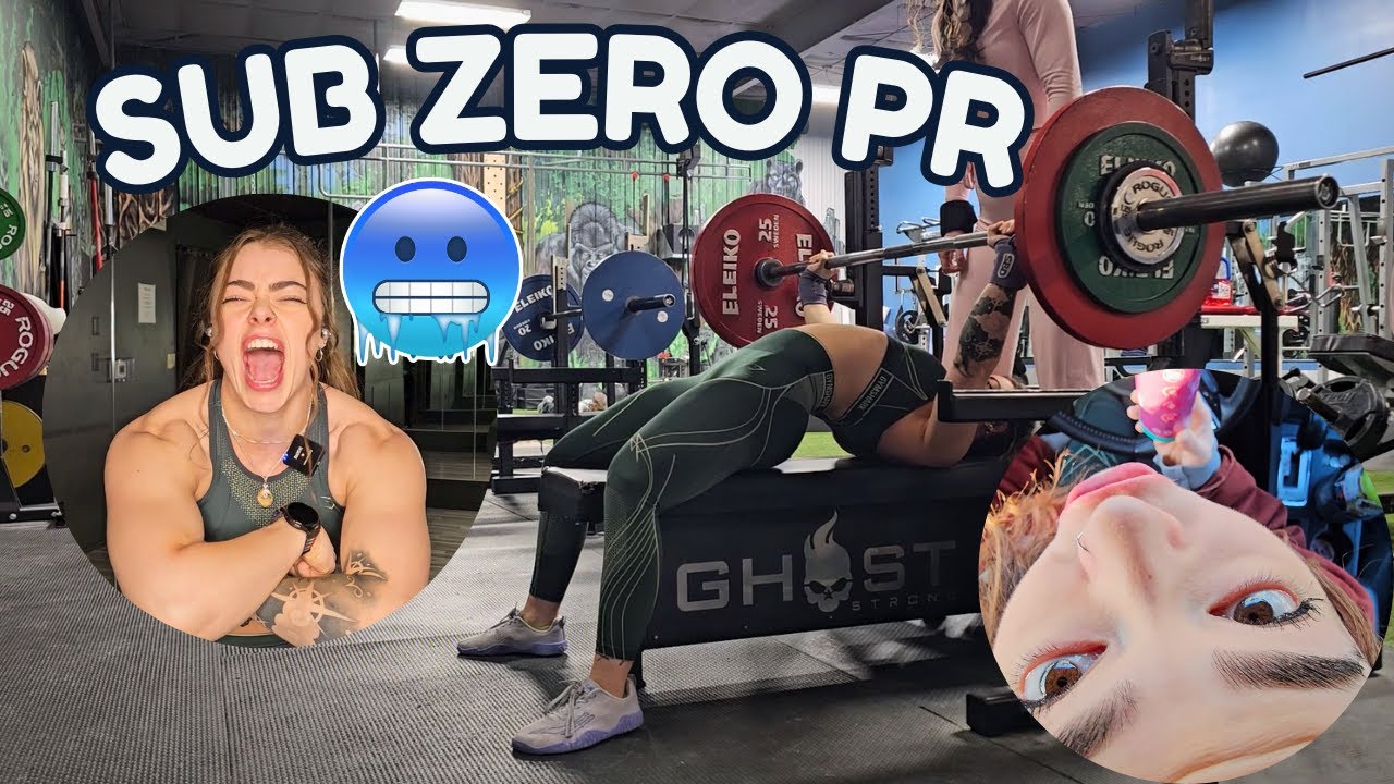 215 Bench PR !!! Training In The Cold (FINAL WEEK OF PREP) - YouTube