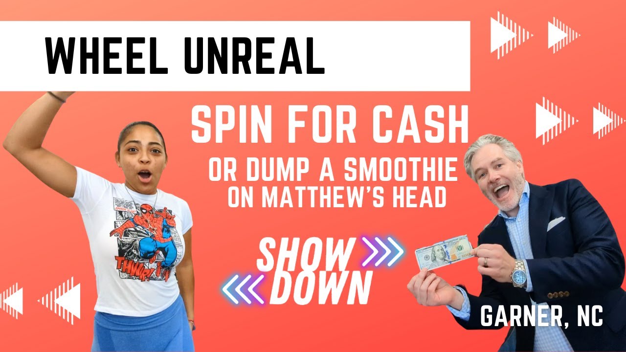 SHOWDOW: Spin the Wheel and Dump a Smoothie on Matthew's Head! - YouTube