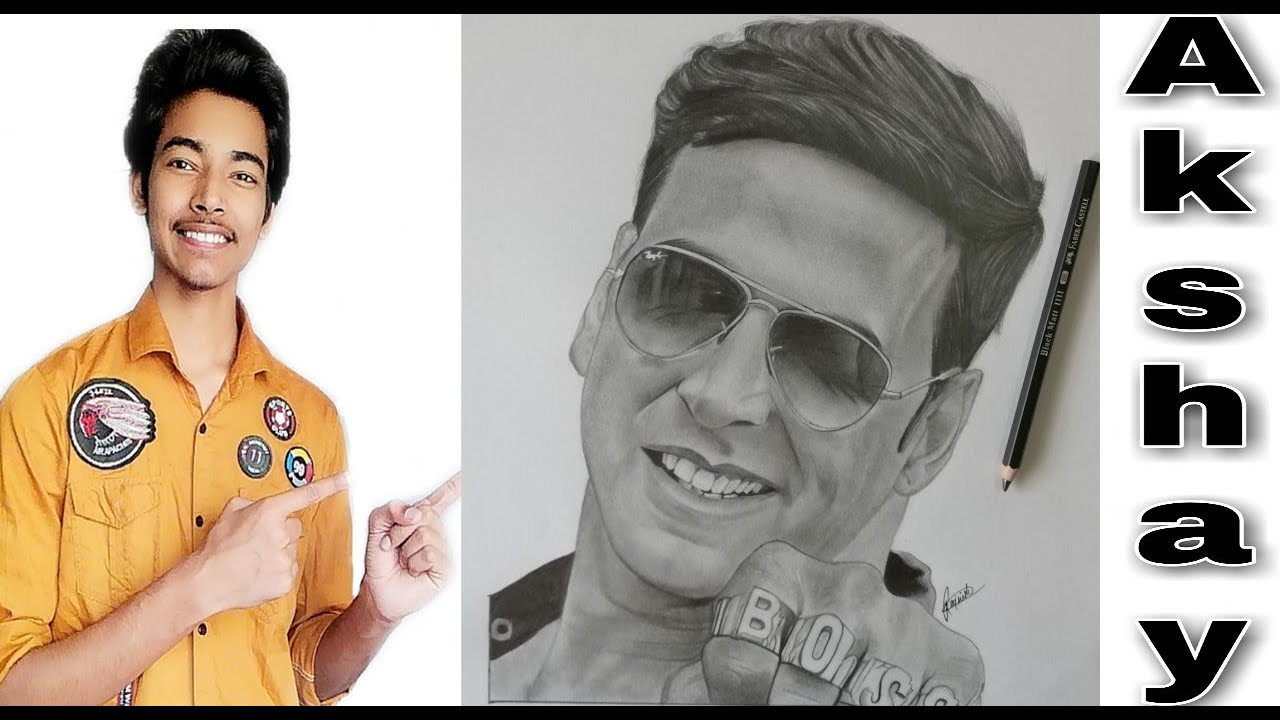 Akshay Kumar Drawing | Realistic Drawing Of Akshay Kumar | Pencil ...