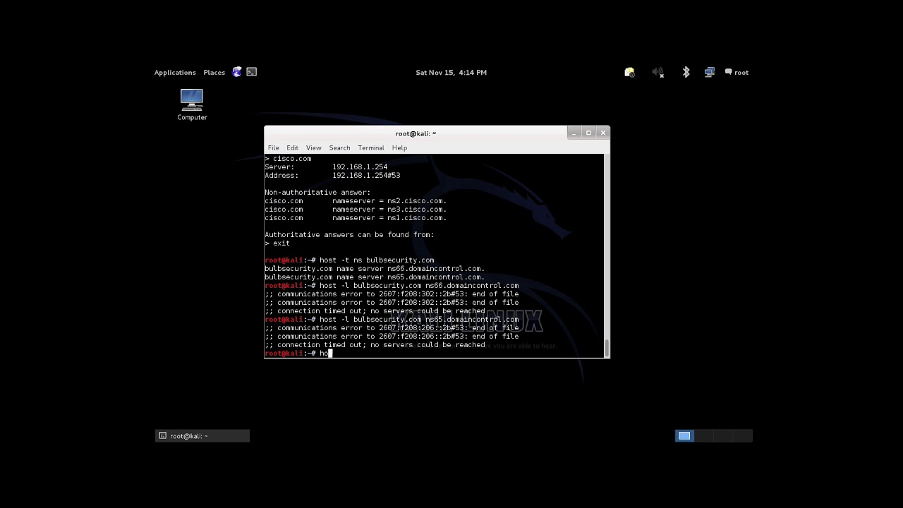 Penetration Testing Walkthrough Videos Chapter 5 Information Gathering
