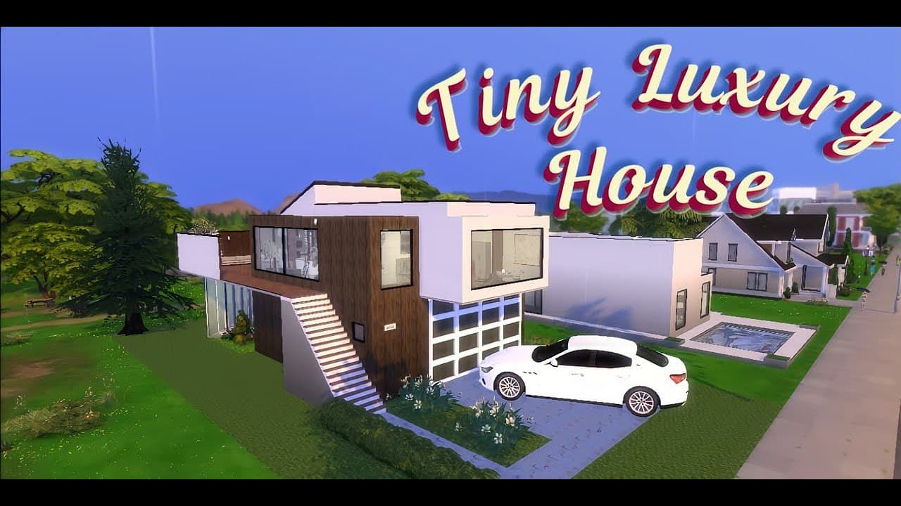 Tiny Luxury House || TS4 | Speed Build + Home Tour + Download Link ...