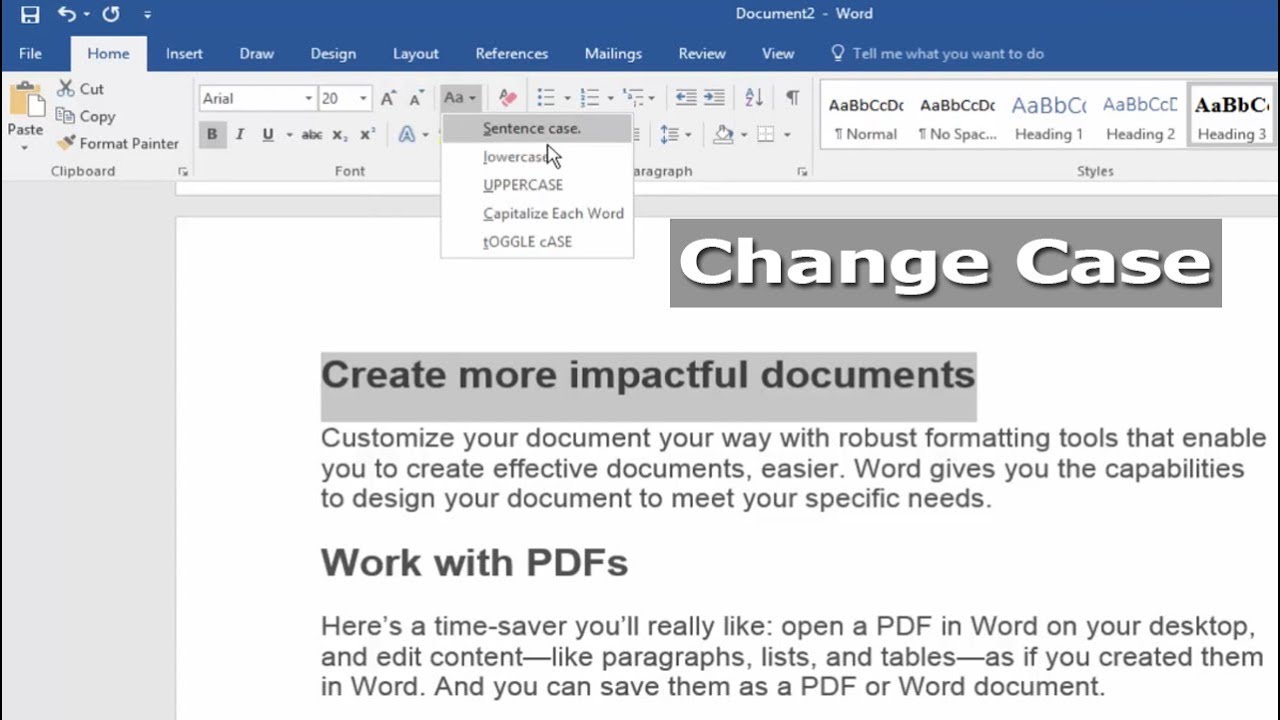 How To Use Change Case In Microsoft Word 2017 YouTube how-to-use-change-case-in-microsoft-word-2017-youtube