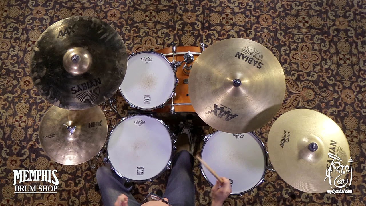 Used Sabian 16" AA Bright Crash Cymbal - 966g (U21637XB-1062917B) - YouTube