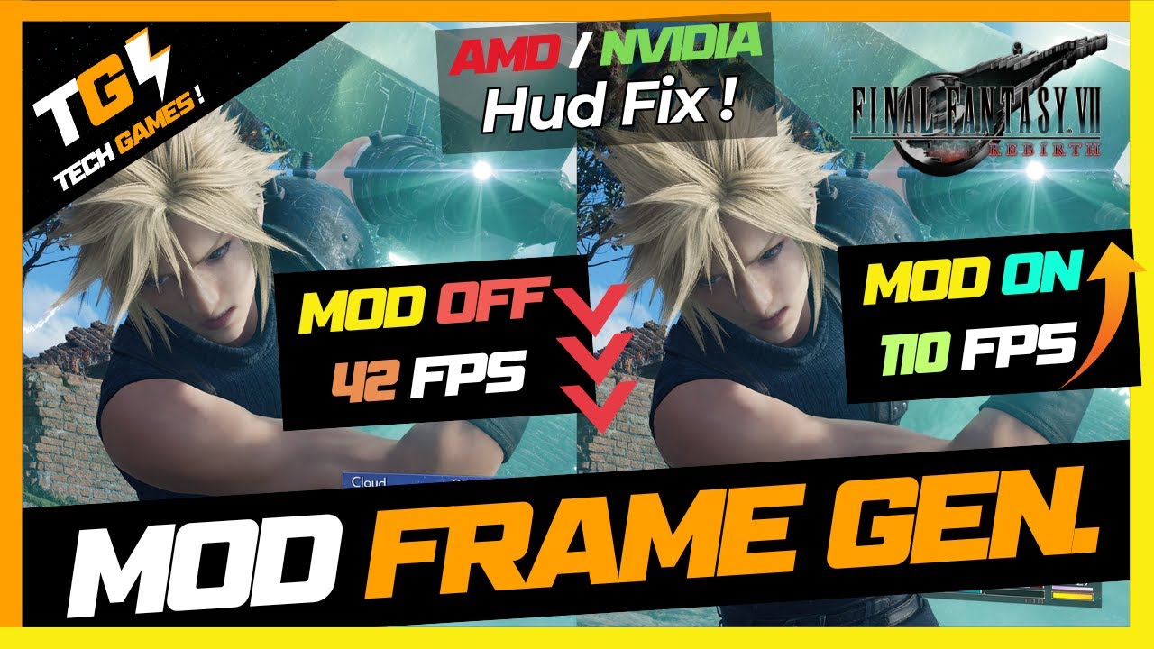 Final Fantasy VII Rebirth - MOD Frame Generation + Hud Fix + DLSS 4 ...