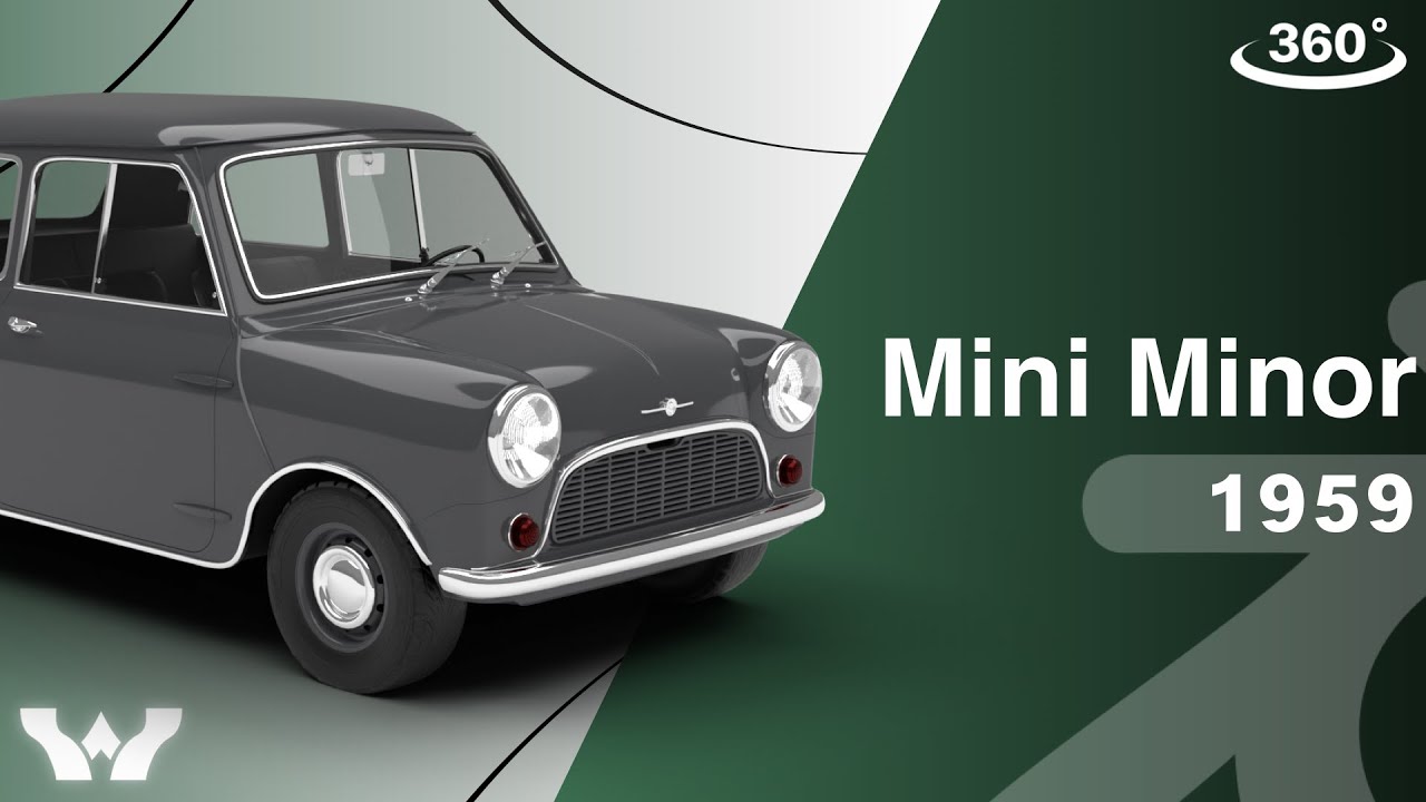 Mini Morris Mini-Minor 1959 3d model - YouTube