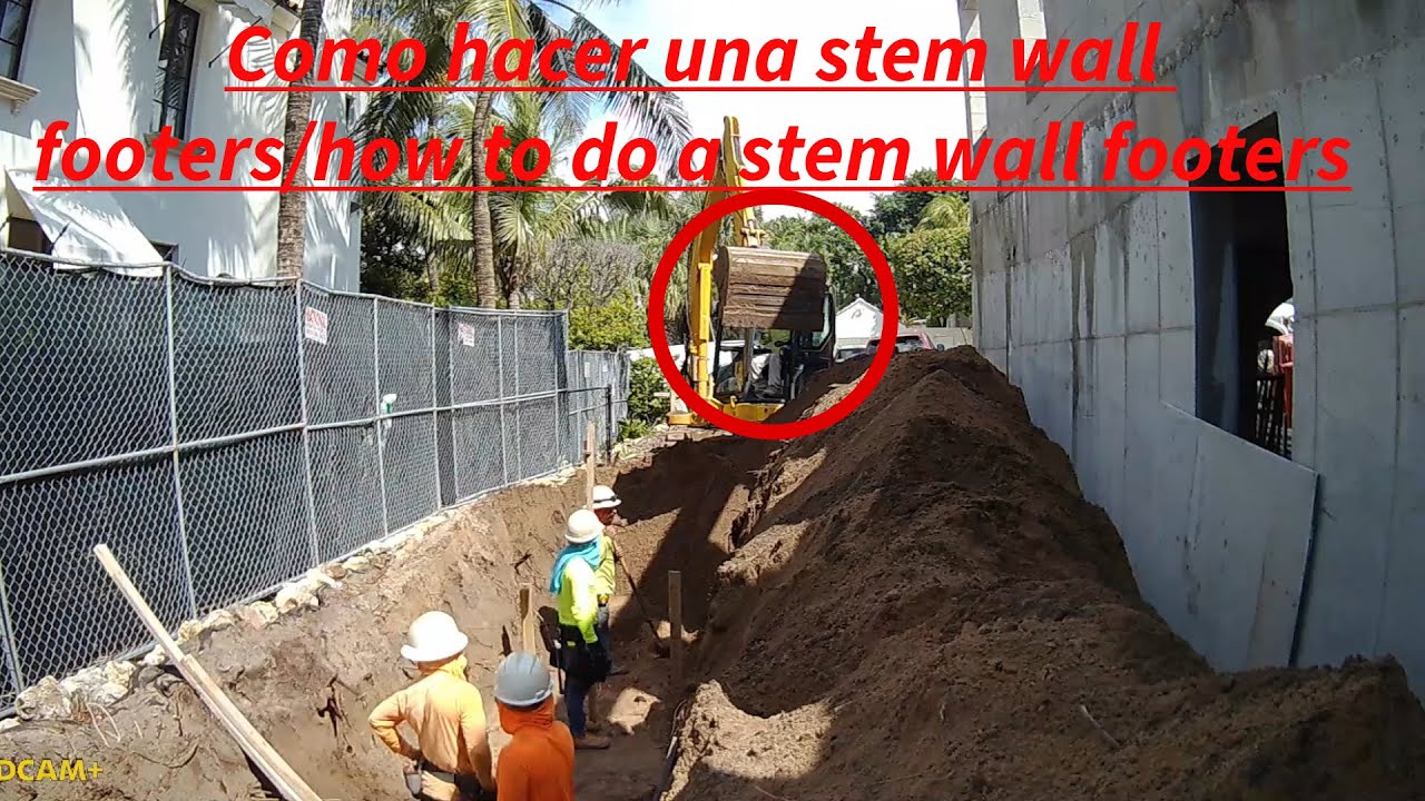 Como hacer una stem wall footers/how to do a stem wall footers - YouTube
