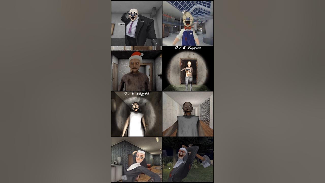 Boris Vs Rod Vs Grandp Vs Granny Vs Evil Nun Vs ice scream8 Evil Nun#keplerians - YouTube